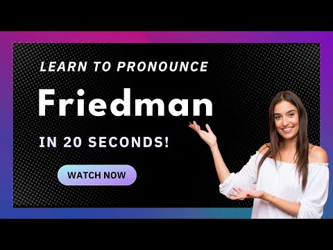 Learn how to pronounce Friedman (US) with Audio and Phonetic Spelling