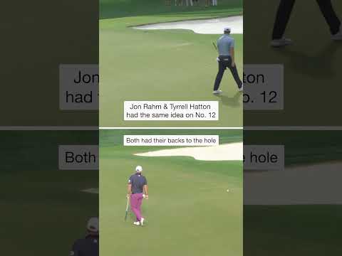 Jon Rahm & Tyrrell Hatton took the same route with this putt #shorts #pga #pgachampionship