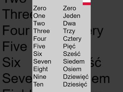 How to count to 10 in Polish