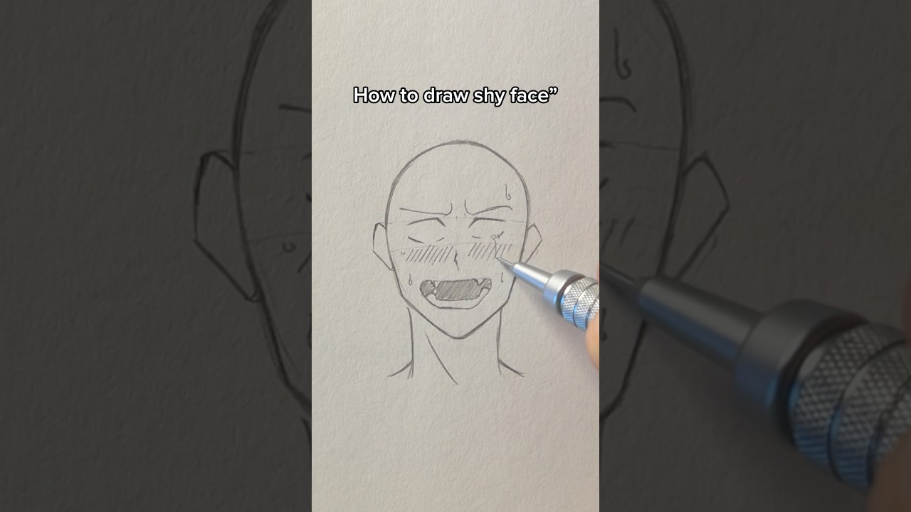 How to draw shy face