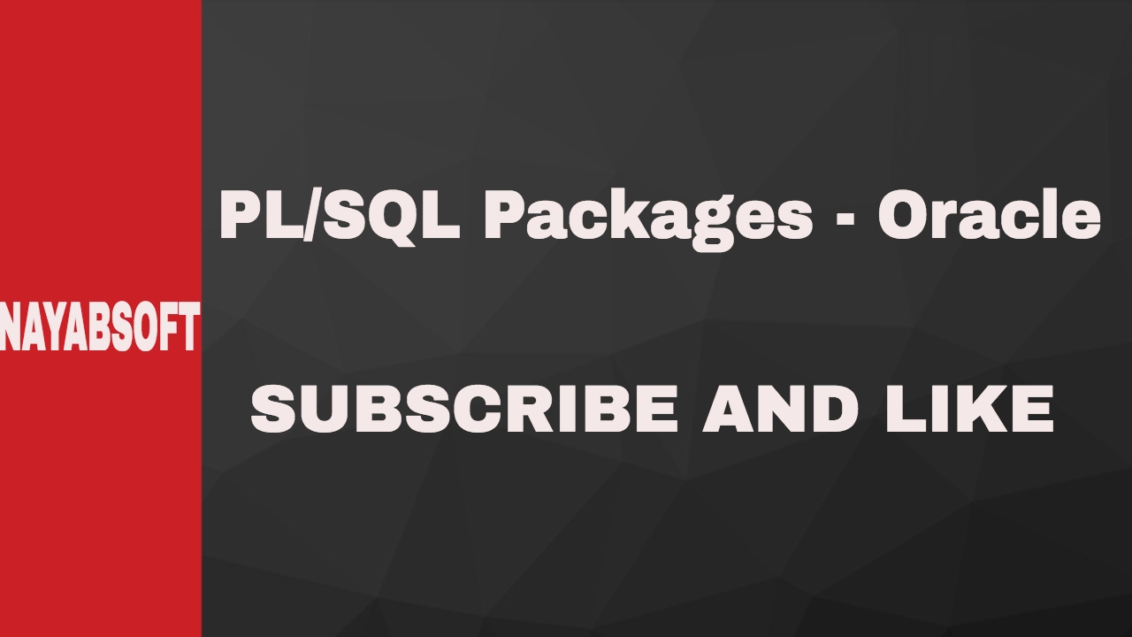 PL/SQL Packages - Oracle