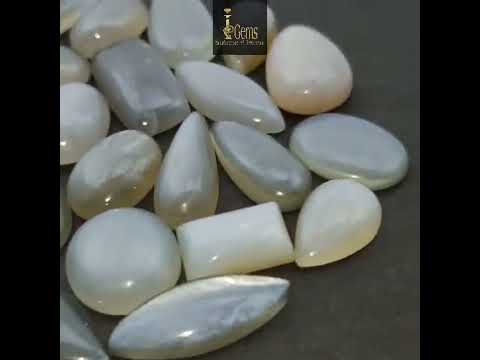 Natural Grey Moon Stone Cabochon Gemstone, Loose Gemstone lot