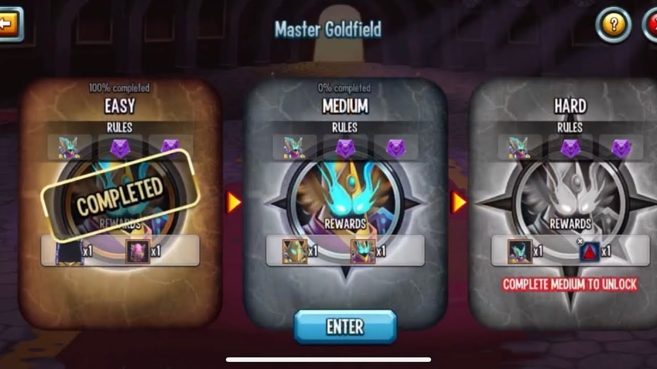 Monster Legends : ERA Master Goldfield / MEDIUM