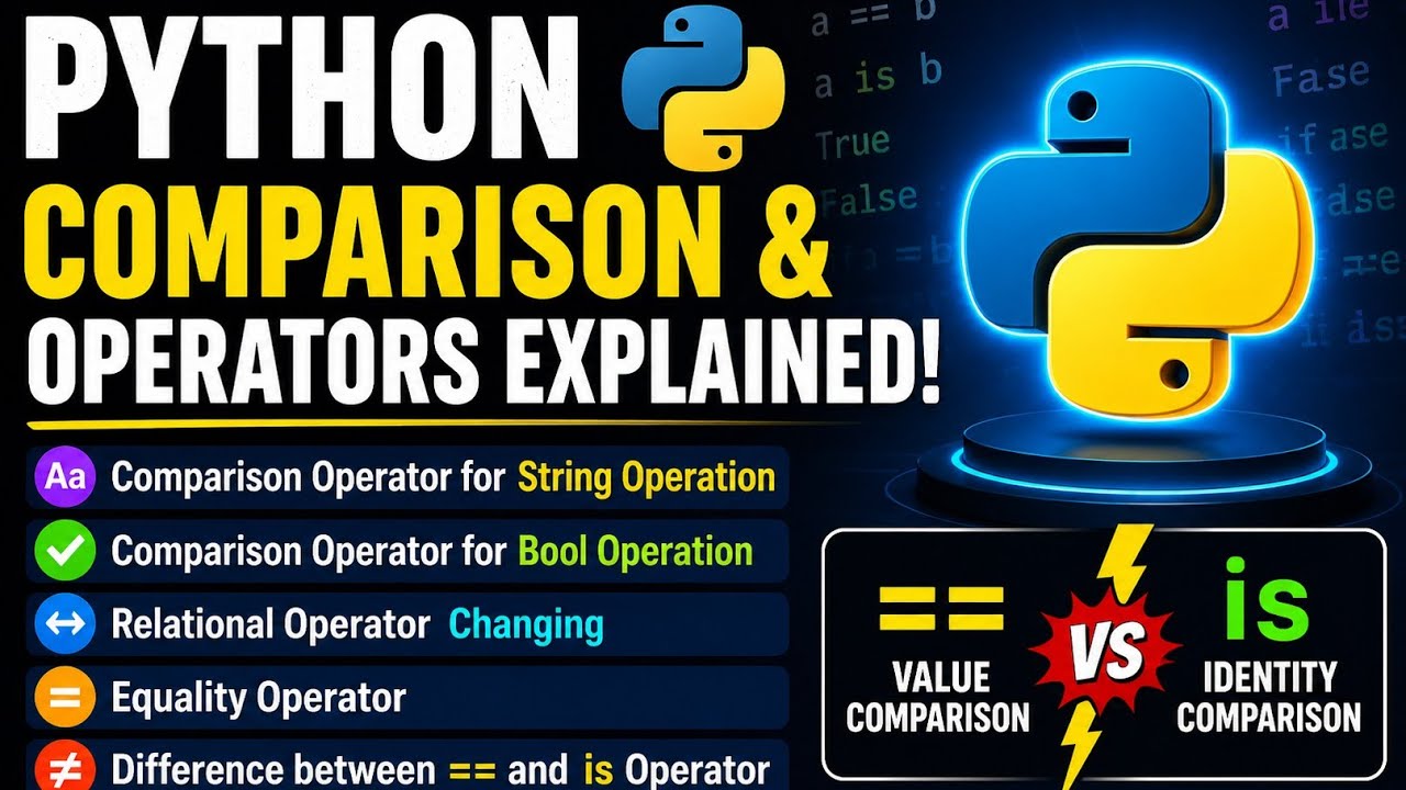 Python Operators Tutorial | Comparison, Equality & Relational Explained