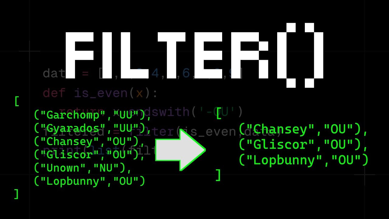 #Python #filter #function is #easy 