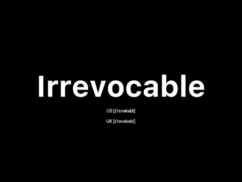 How to Pronounce Irrevocable: 🇺🇸 American English vs. 🇬🇧 British English