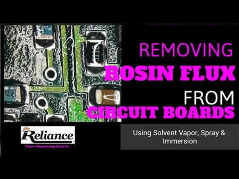 Cleaning Rosin Flux using AeroTron-100 solvent in an ULTRA vapor degreaser