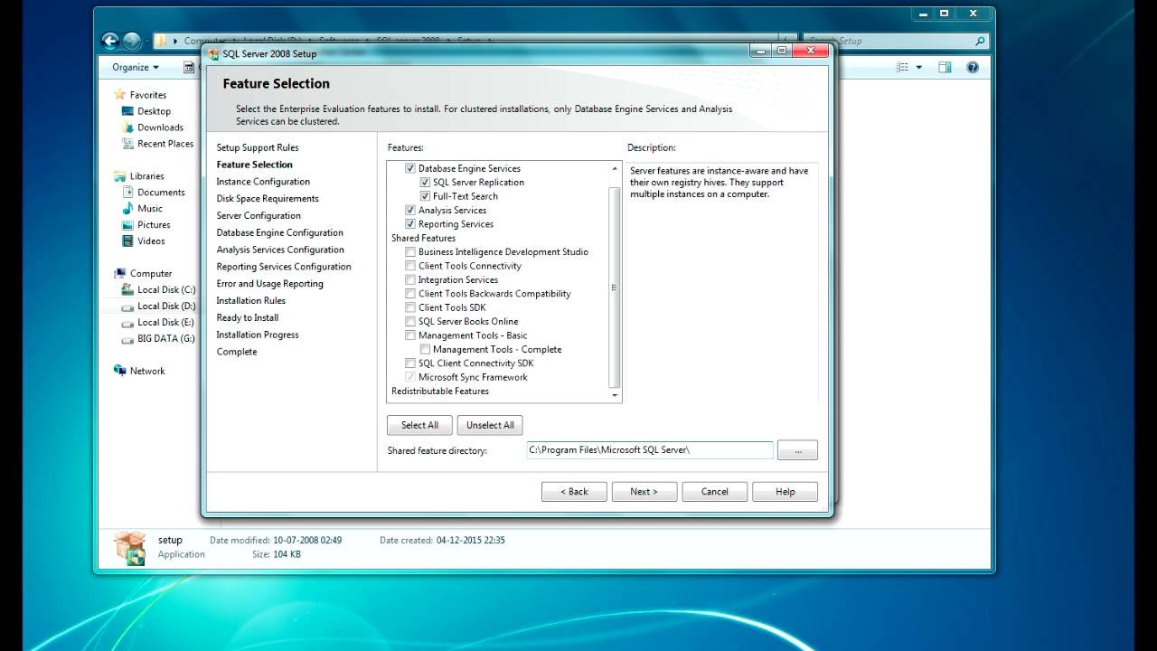 Sql Server 2008 installation step by step