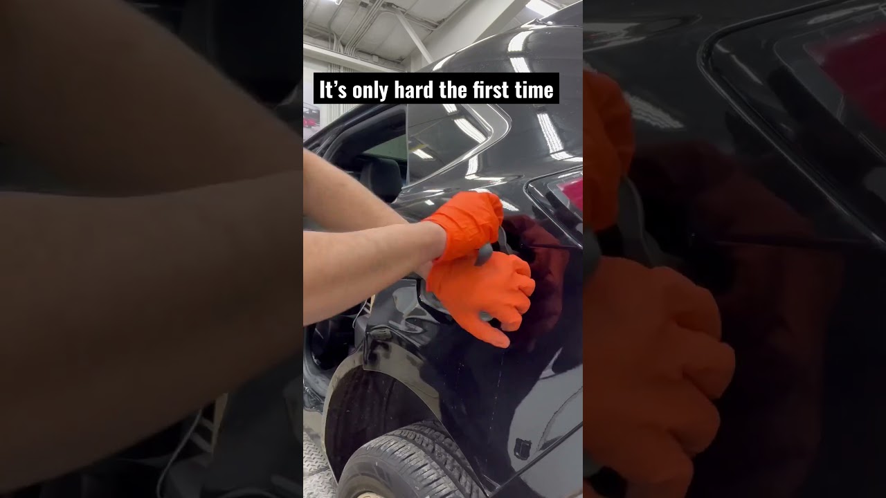 How to remove fuel door housing #bodyshop #autobody #autobodyrepair #bodyshoplife #cars #auto