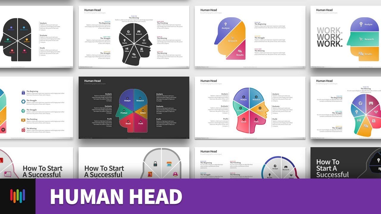 Human Head Shapes PowerPoint Templates