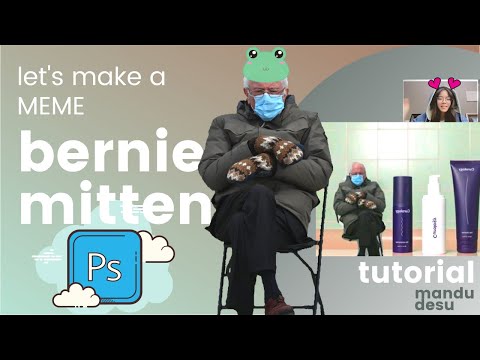 bernie mittens meme tutorial — png available