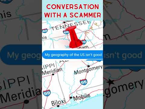 WHERE IS ALABAMA? Geographically Challenged Scammer.
