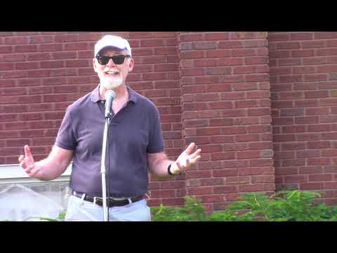 William Donnelly, CRC psychologist, at Justice for Immigrants rally - June 30, 2018