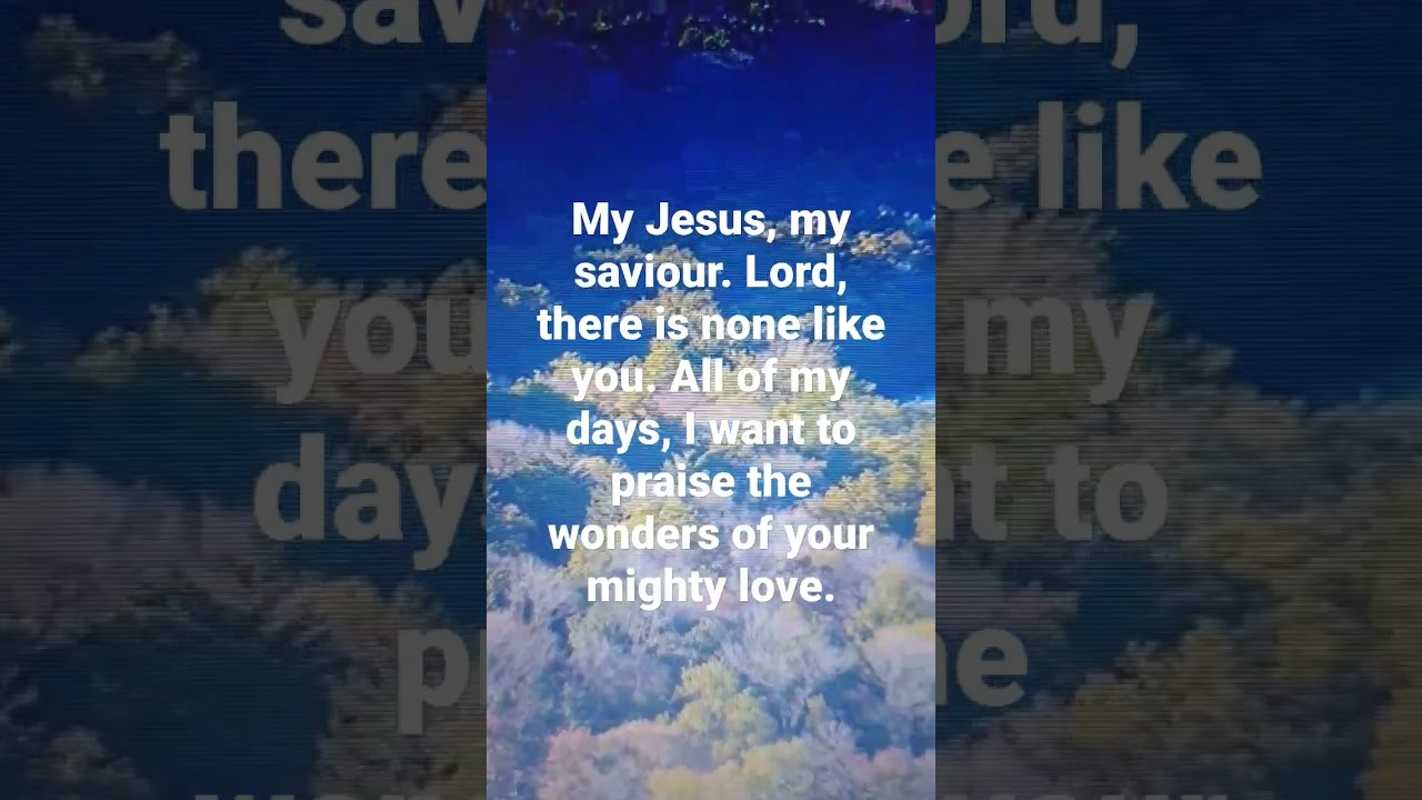 My Jesus, my Saviour.