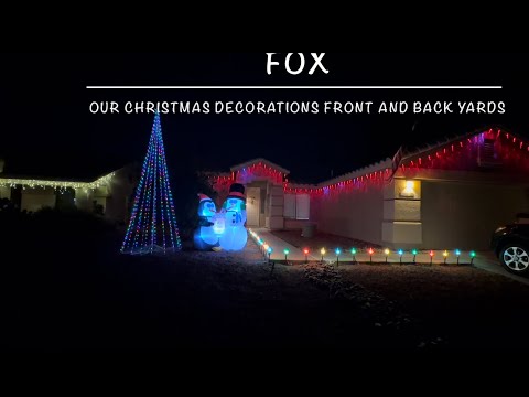December 2024 Outdoor Christmas Decorations Front and Backyard #christmas #chrismasdecoration #dog