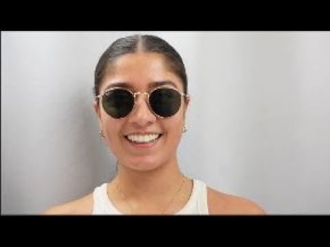 Woman model wearing Ray-Ban RB3447 001 Sunglasses