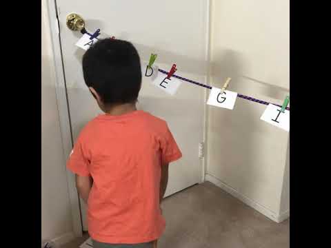 Alphabet Clothesline is a great Fine Motor Skills Activity for the little onesπβοΈπππ