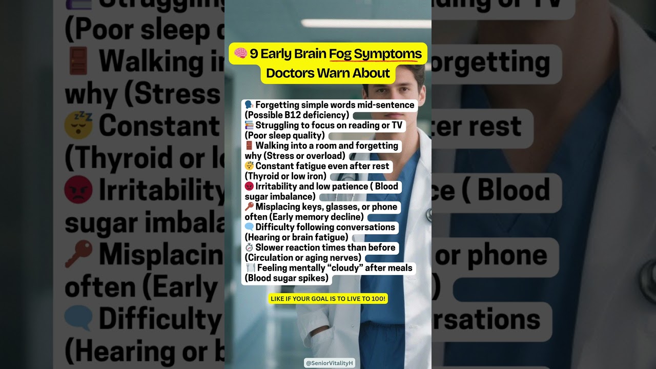 🧠 9 Early Brain Fog Symptoms Doctors Warn About