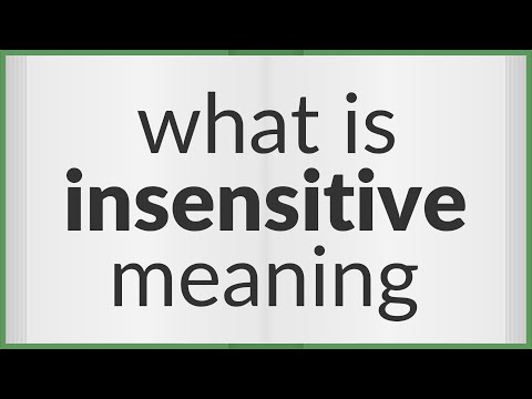 Insensitive | meaning of Insensitive