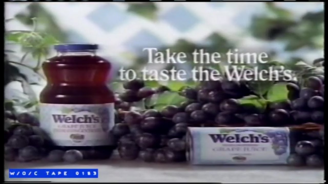 Welch's Grape Juice Commercial   1990