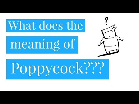 Do you Know the Meaning of Poppycock?