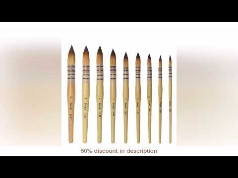 Latest Products You Must Know! Biaelk 9PCS/set 16RT High Quality Taklon Hair Wooden Handle Waterco