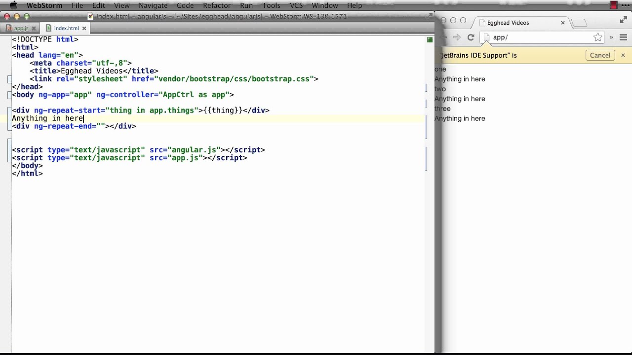 Egghead.io - AngularJS - ng-repeat-start