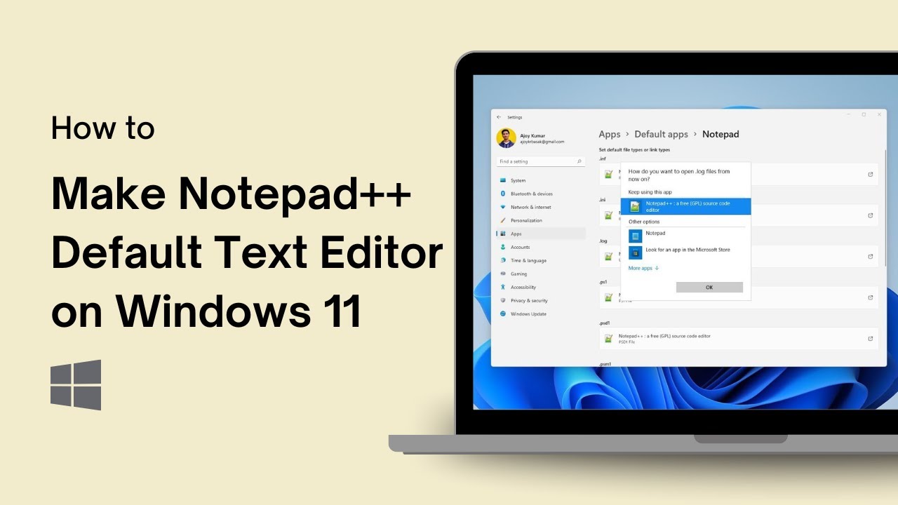 How to Make Notepad++ Default Text Editor on Windows 11