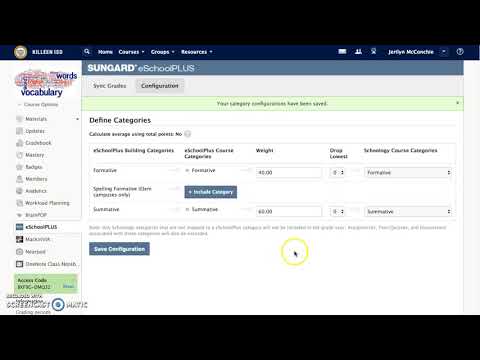 Configure eSchoolPLUS