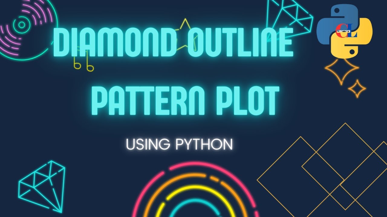 Diamond outline pattern plot using python