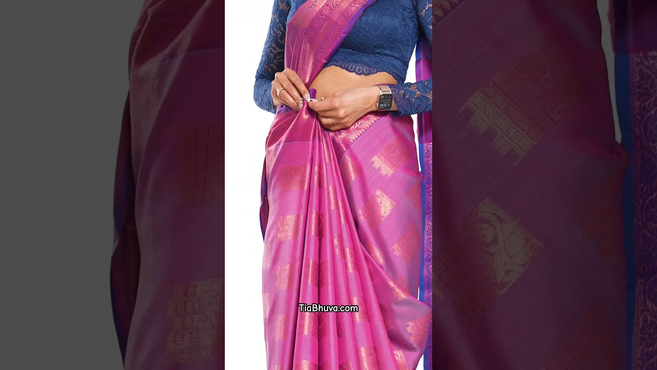 Draping a Soft Silk Saree | farewell Saree | Saree draping | how to drape a Saree | #shorts