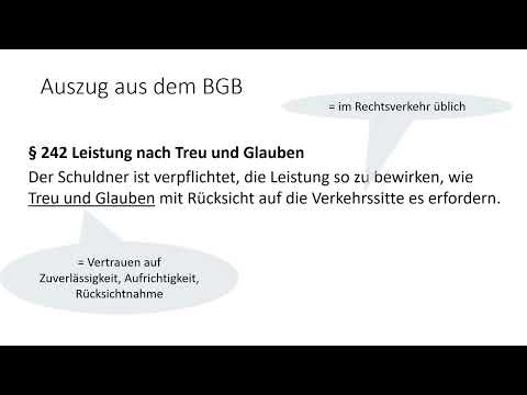 BGB: Treu und Glauben - Einfach erklärt (mit Beispiel)