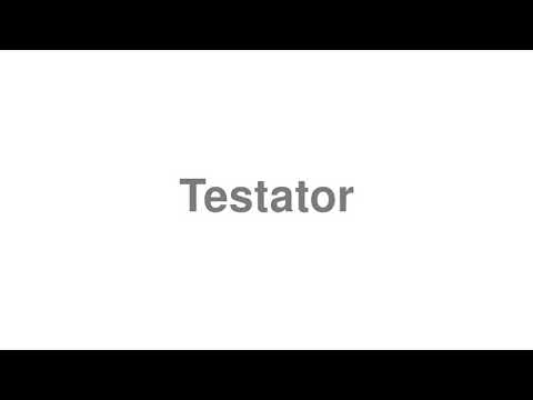 How to Pronounce "Testator"