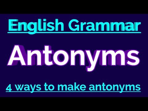 English Grammar || Antonyms