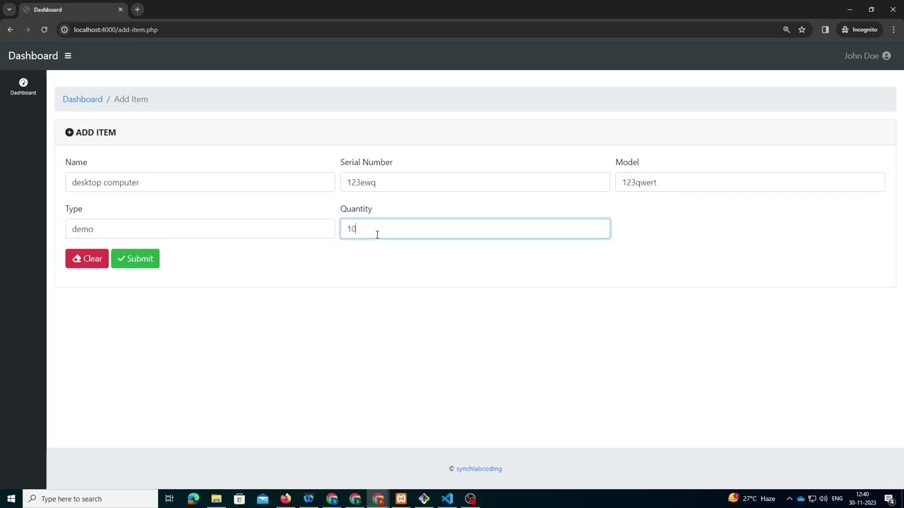 Simple Inventory Management System Using PHP With Free Source Code