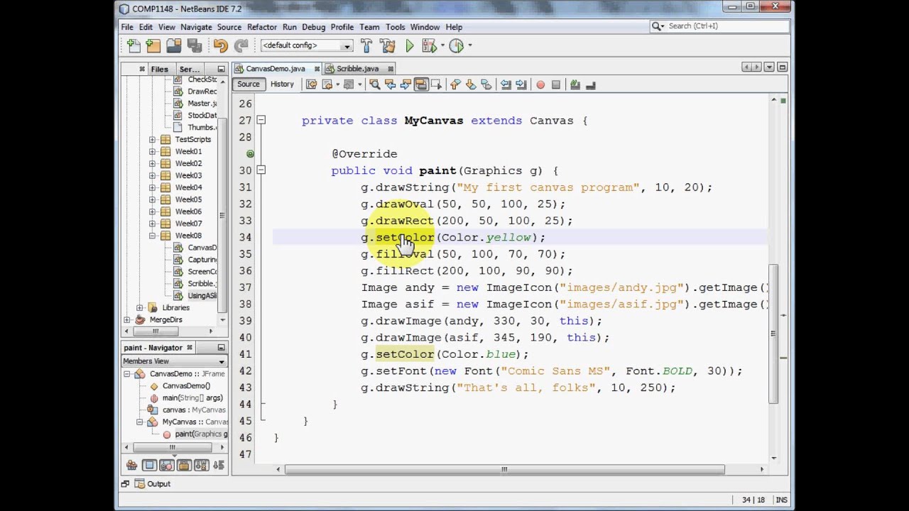 Java GUI - Drawing on a canvas