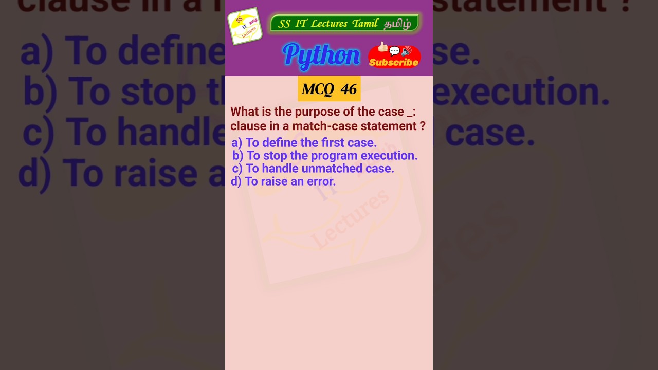 Python MCQ 46 - Test Your Skills #python  #pythonprogramming #pythoninterview#shorts#trending