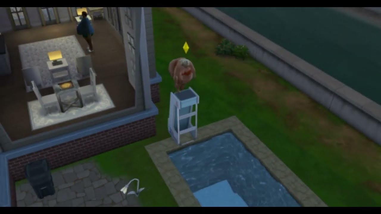 Fat Sims - Bonnie trying out new pool
