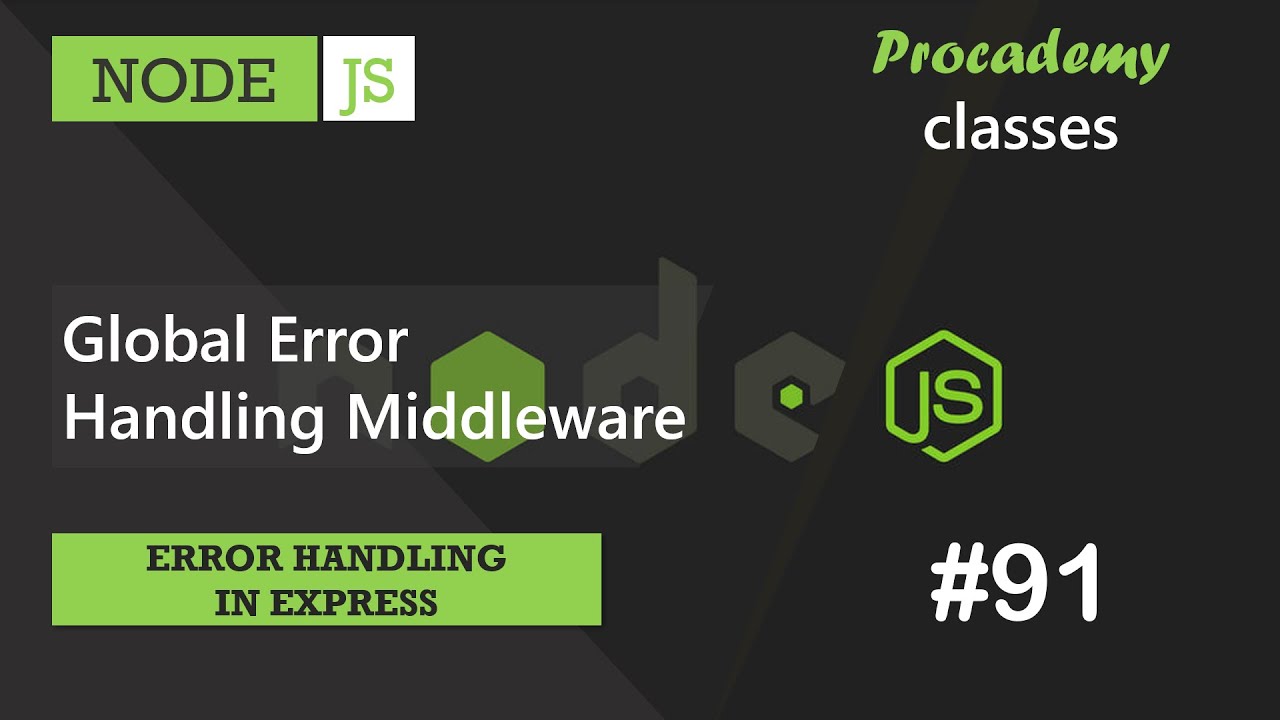 #91 Global Error Handling Middleware | Error Handling in Express | A Complete NODE JS Course