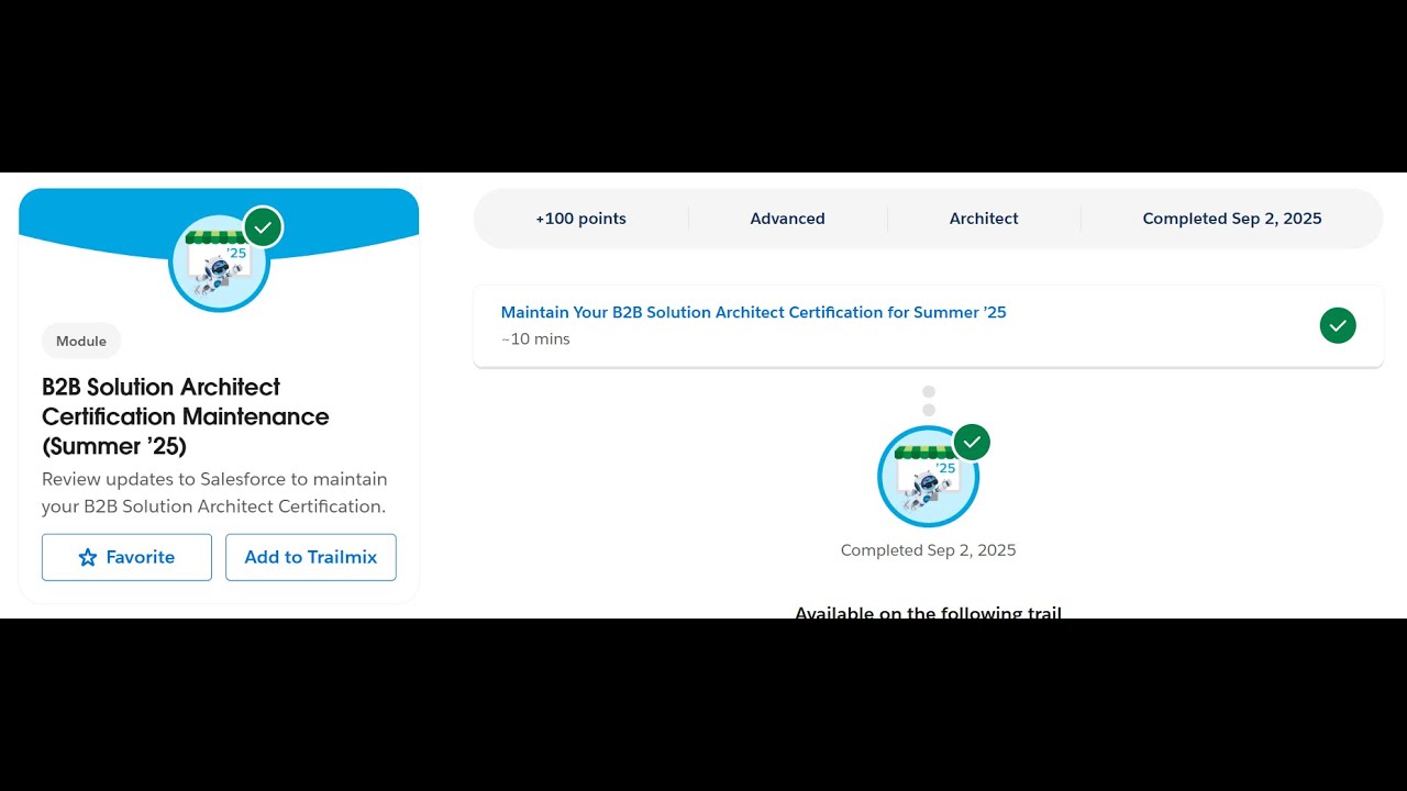 B2B Solution Architect Certification Maintenance (Summer ’25) | Salesforce