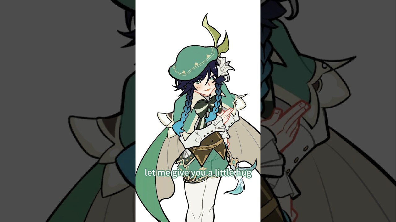 A little hug #genshinimpact #genshin #art #venti