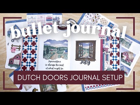 July 2025 Bullet Journal Setup [Dutch Door Journal Spread]