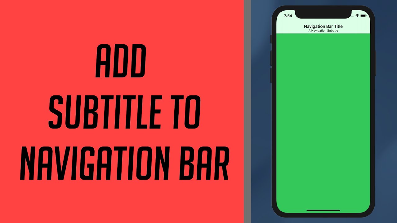 How to add a subtitle to a navigation bar in swift
