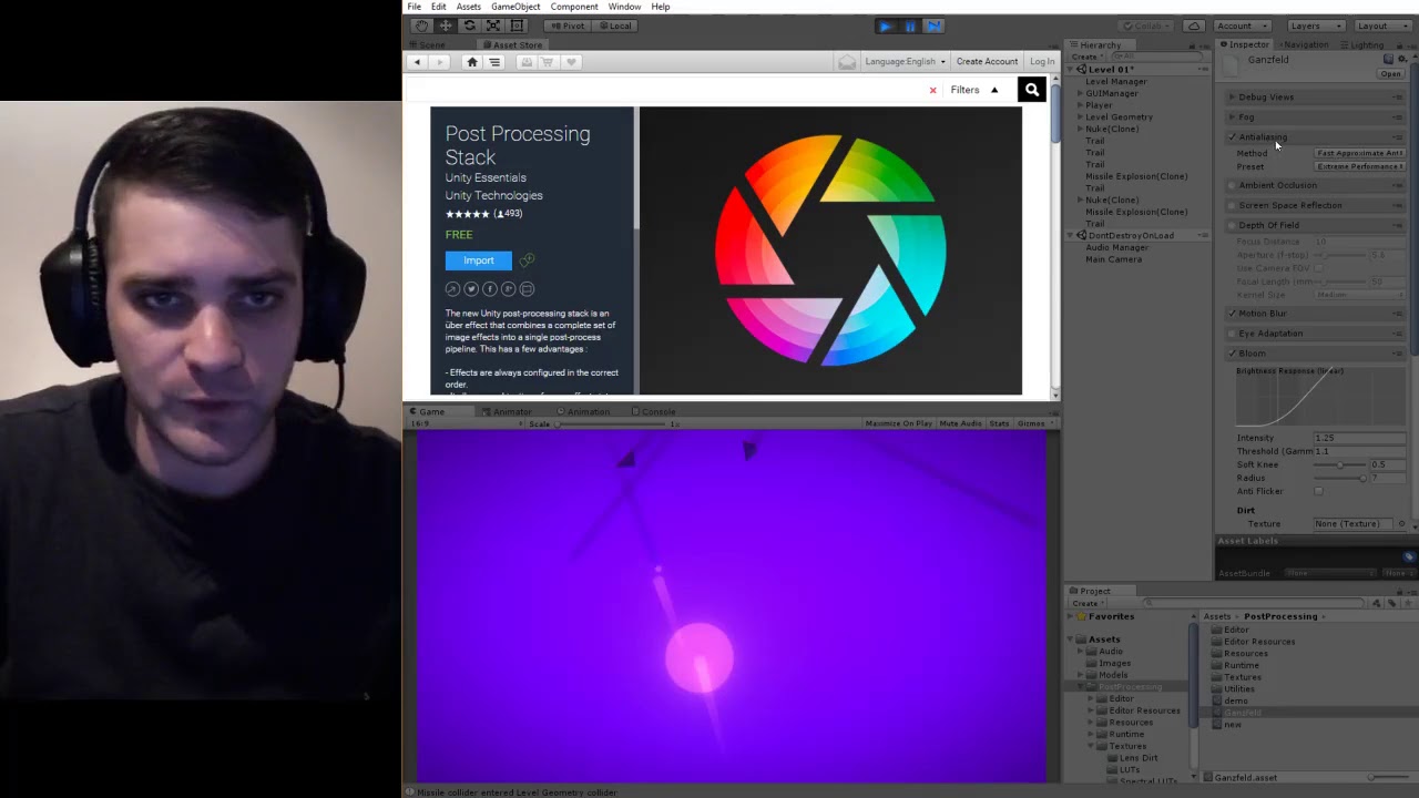 Concept 2: Unity Post-Effects Stack