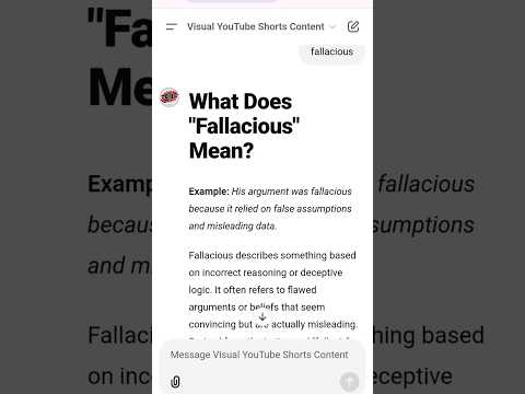 What Does "Fallacious" Mean?