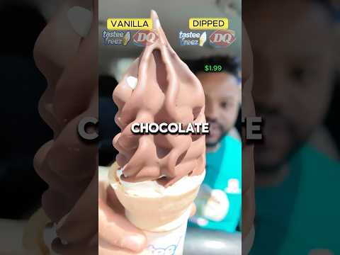 Who has the Best Ice Cream? DQ vs Tastee Freez #shorts #icecream #fastfood