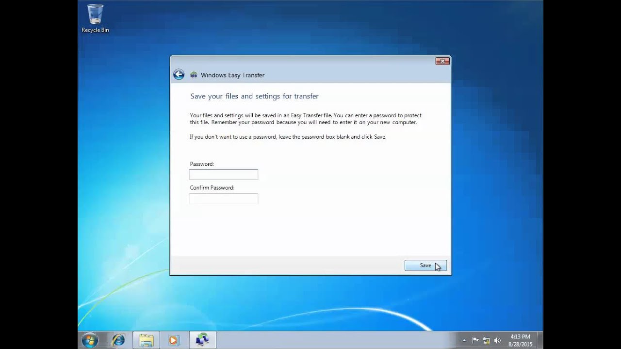 Windows Easy Transfer Windows 7 Professional