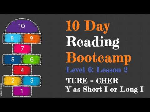 Reading Bootcamp 10 Day Phonics Program: Level 6, Lesson 2- TURE=CHER, Y as Short or Long I #phonics