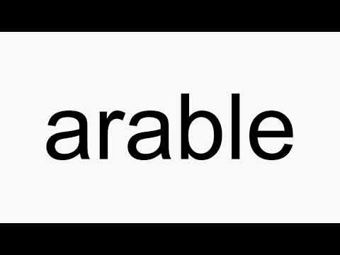 How to pronounce arable