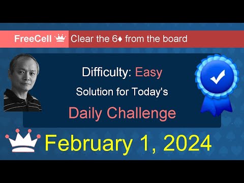 Microsoft Solitaire Collection: FreeCell - Easy - February 1, 2024